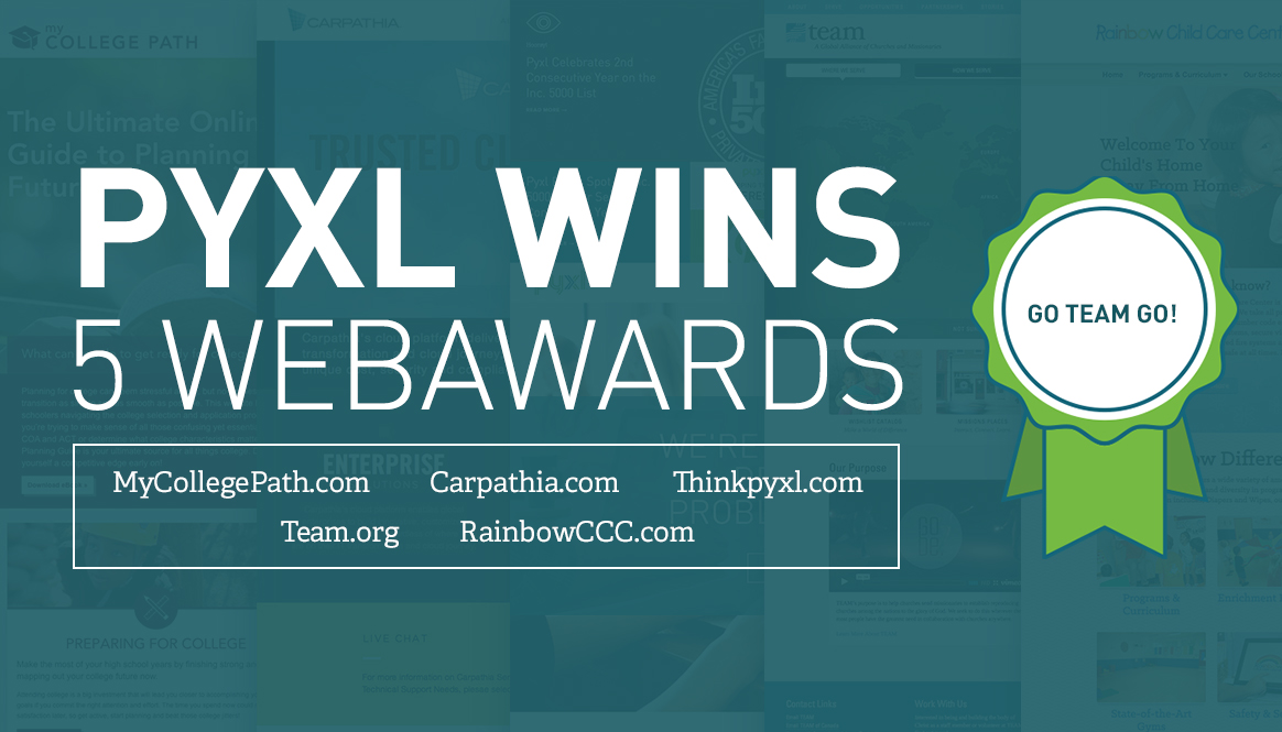 Pyxl Wins 5 WebAwards! | Pyxl
